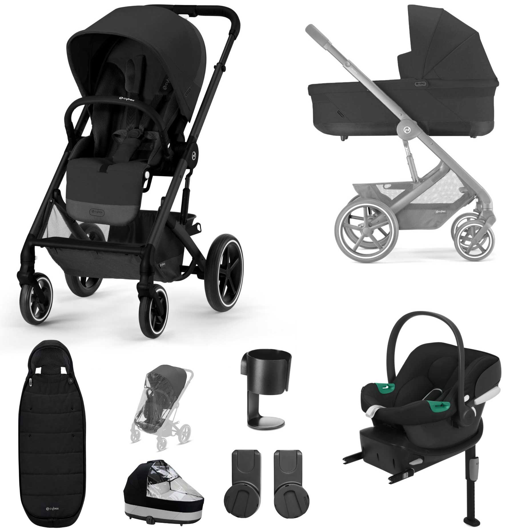 Cybex Balios S Lux Comfort Bundle - Black/Moon Black